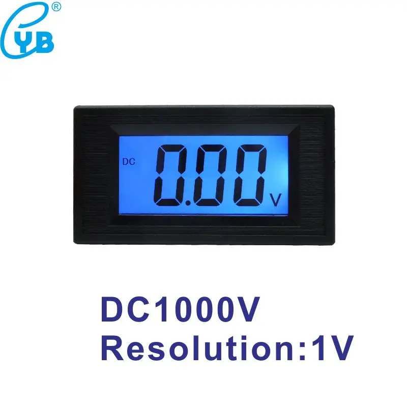 LCD 디지털 전압계 DC 1000V 해상도 1V 전압 측정기, 볼트 패널 미터 전압 테스터 LCD 모니터 전원 공급 장치 DC ...