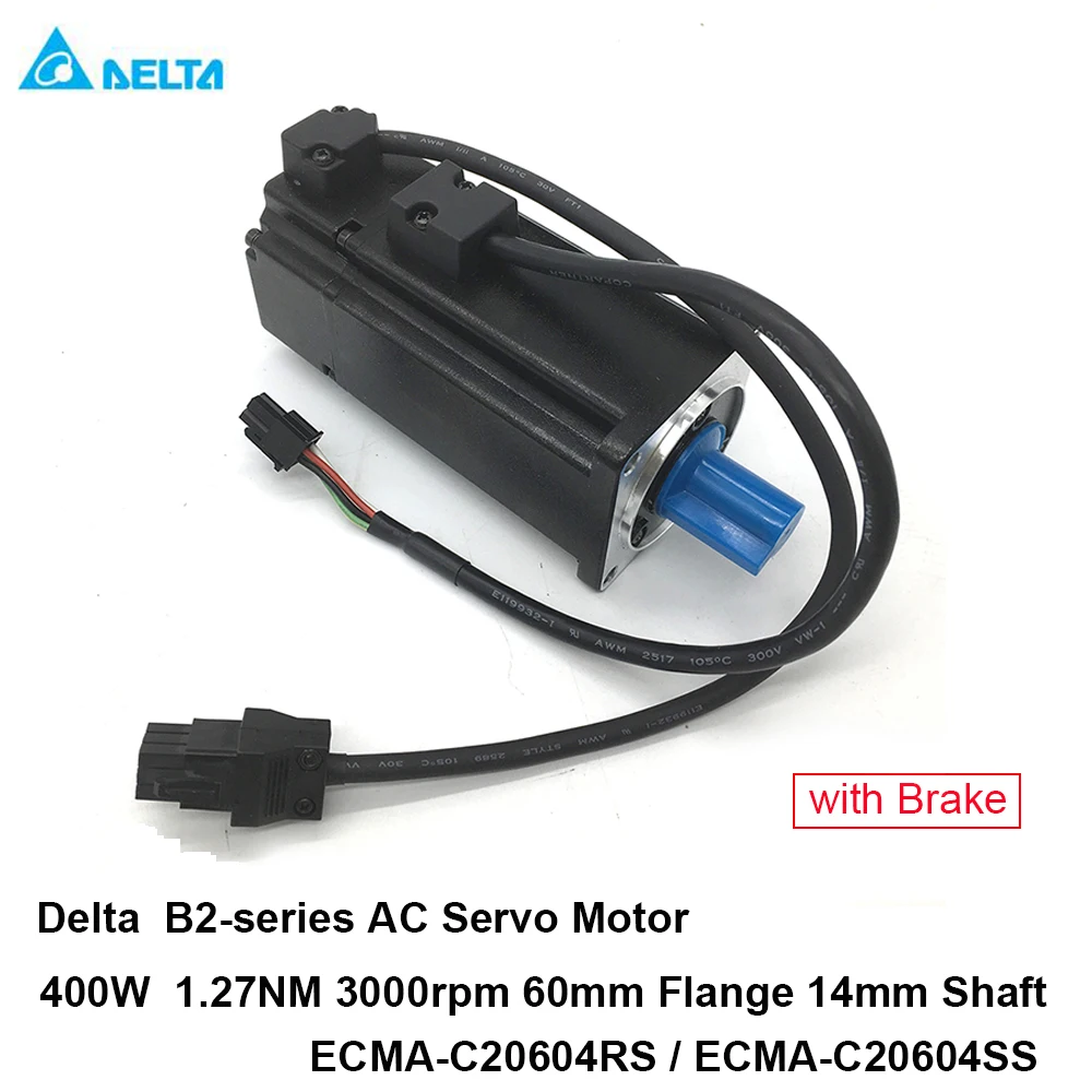 델타 AC 서보 모터 400W 1.27NM ECMA C20604RS 14mm 샤프트 0.4KW 서보 모터 w/브레이크 ECMA ...