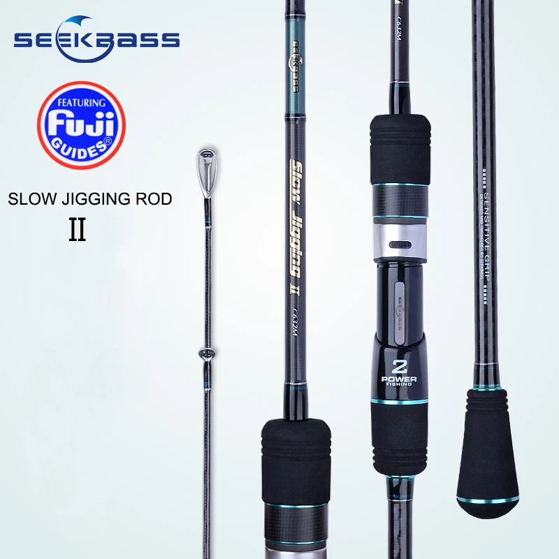 Seekbass Japan Fuji Guides Reel Seat Slow Jigging Rod 6"3 Jig Weight 60 400G Spinning/casting ...