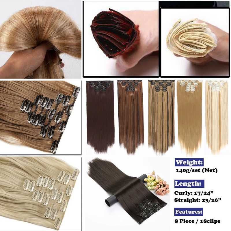 Extension capillaire synthétique - LISI HAIR - D1014 - 16 Clips ...