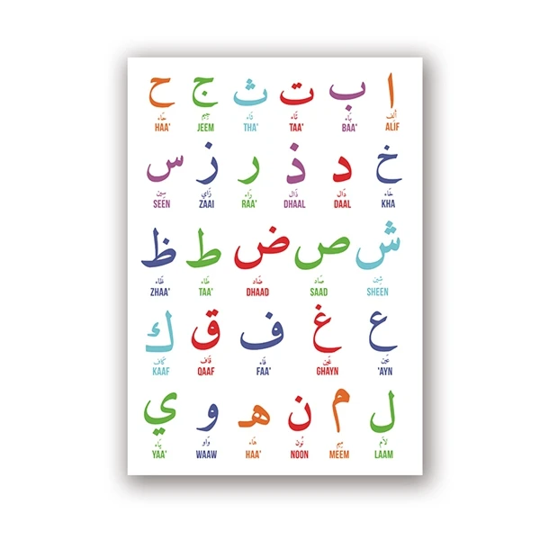 Arabic Alphabet Chart Printable