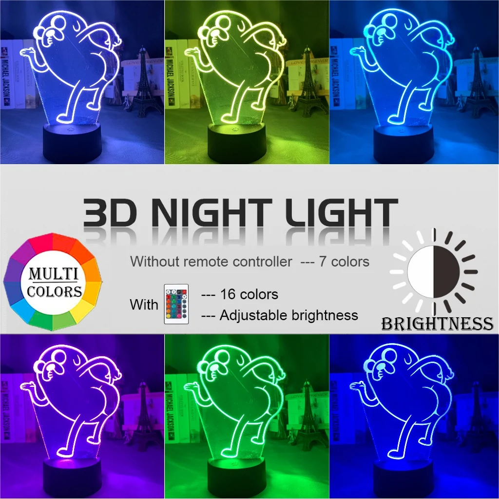 Jake The Dog Bend Over Figure LED Night Light - KawaiiMerch.com