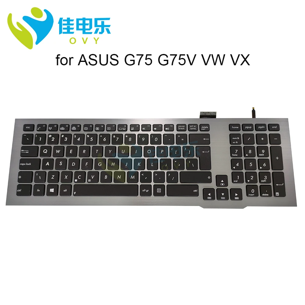 New-UI-US-Backlight-Replacement-Keyboards-For-ASUS-ROG-G75-G75VX-G75V ...