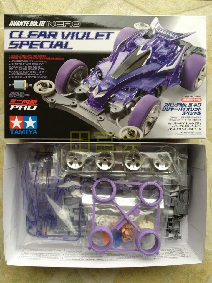 Tamiya-AVANTE-MK3-NERO-CLEAR-VIOLET-SPECIAL-1-32-Scale-Mini-4WD-Car ...