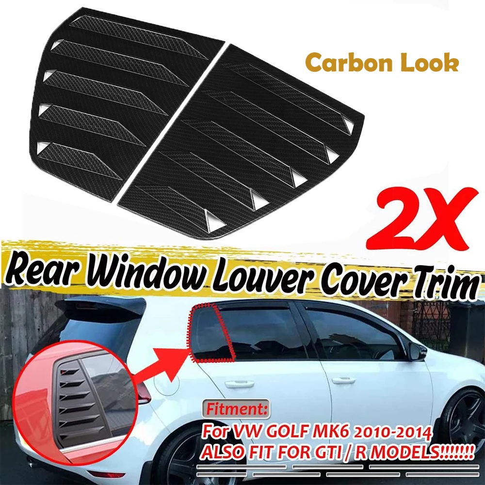 A-Pair-Car-Rear-Window-Louver-Shutter-Cover-Side-Vent-Trim-For-VW-Golf ...