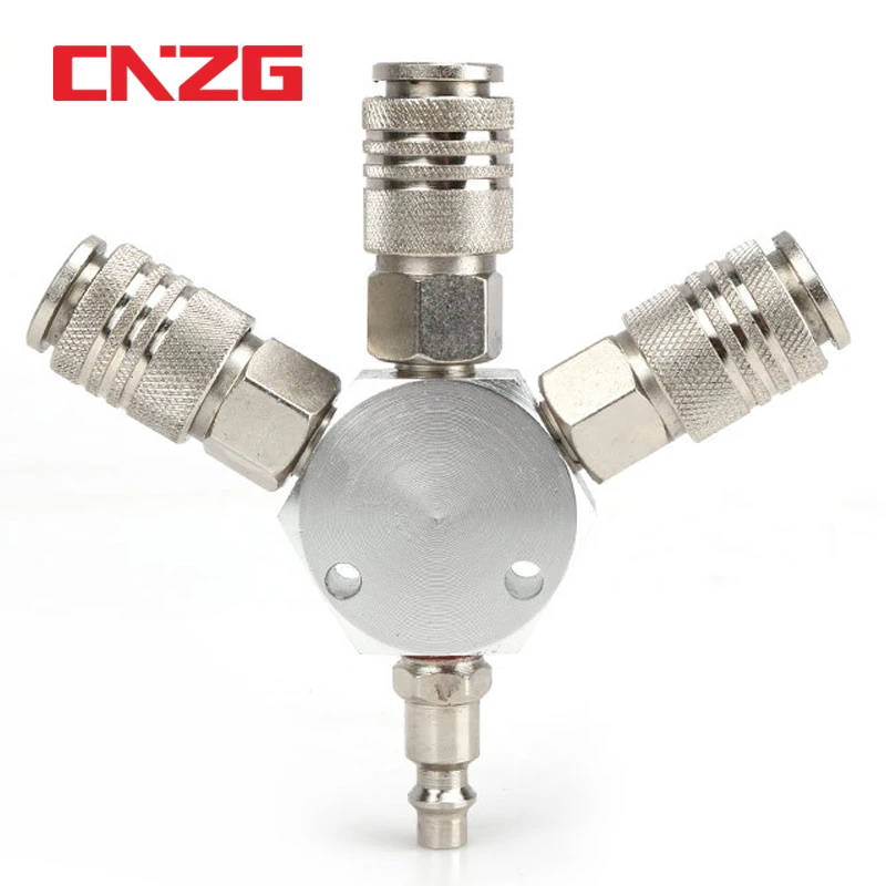 Europe Style Eu 3 Three Way Manifold Quick Coupler 1/4 Coupling For Air ...