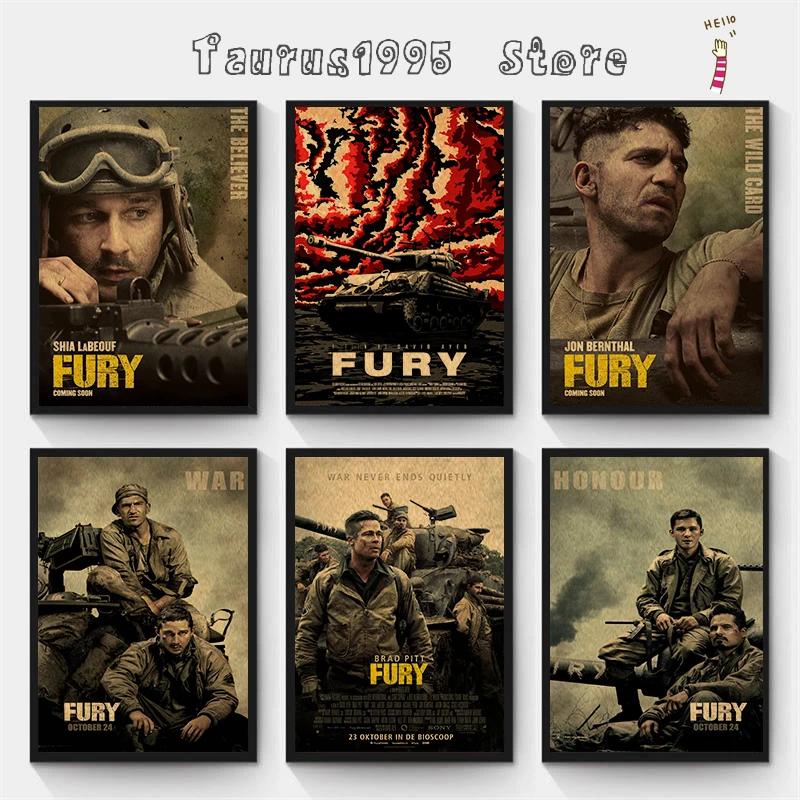 Fury Brad Pitt Movie Poster