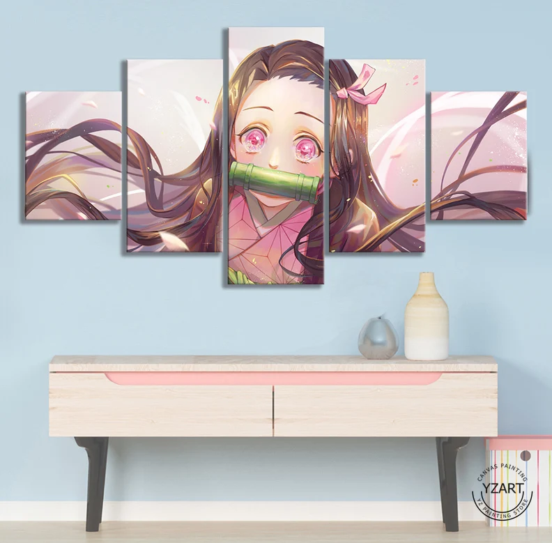 Hd Anime Girl Wall Picture Kamado Nezuko Demon Slayer Kimetsu No Yaiba ...
