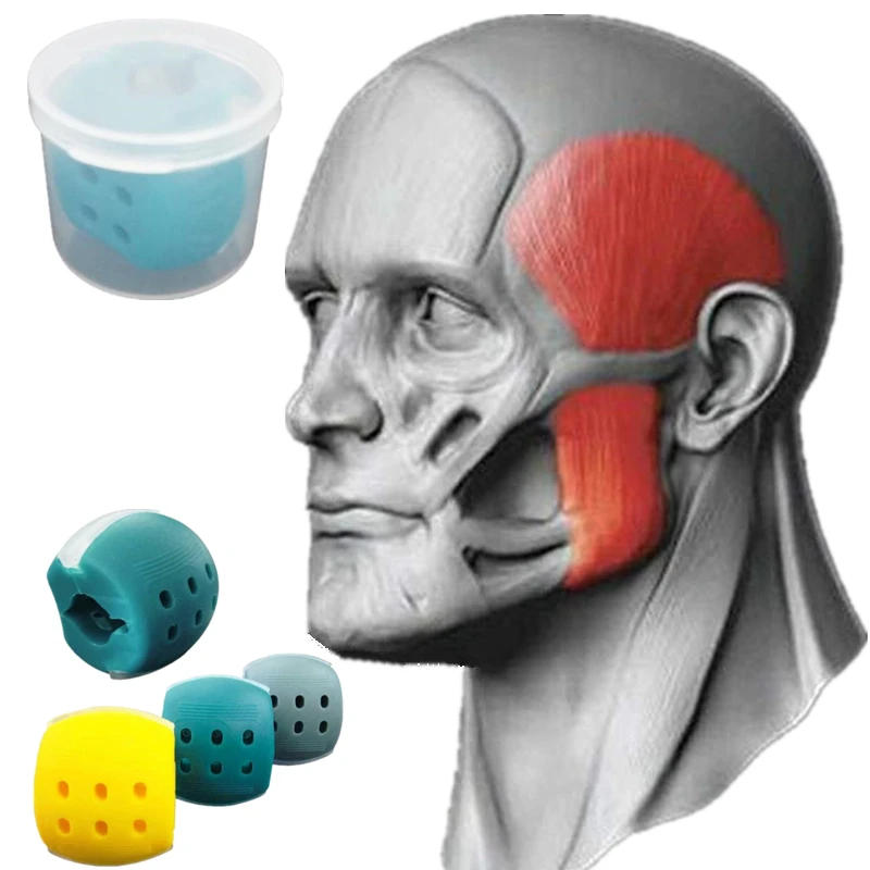 Jaw Exerciser Stress Ball Simulator Slim Face Chin Workout Machine ...