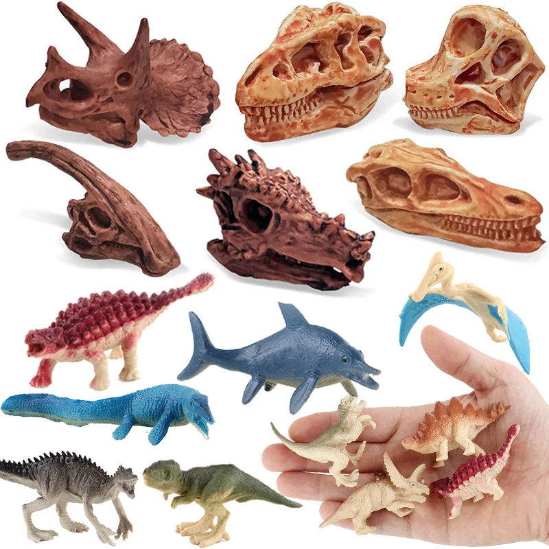 Kids Dinosaur Skull Model Jurassic Fossil Children Animal Action ...