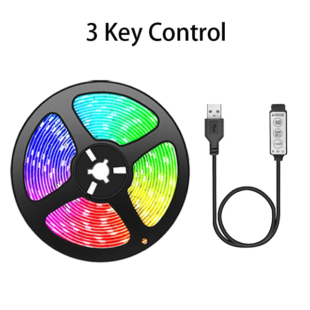 RGB 5050 Led Strip Light Bluetooth App Control 5V USB Led Tape Flexible ...