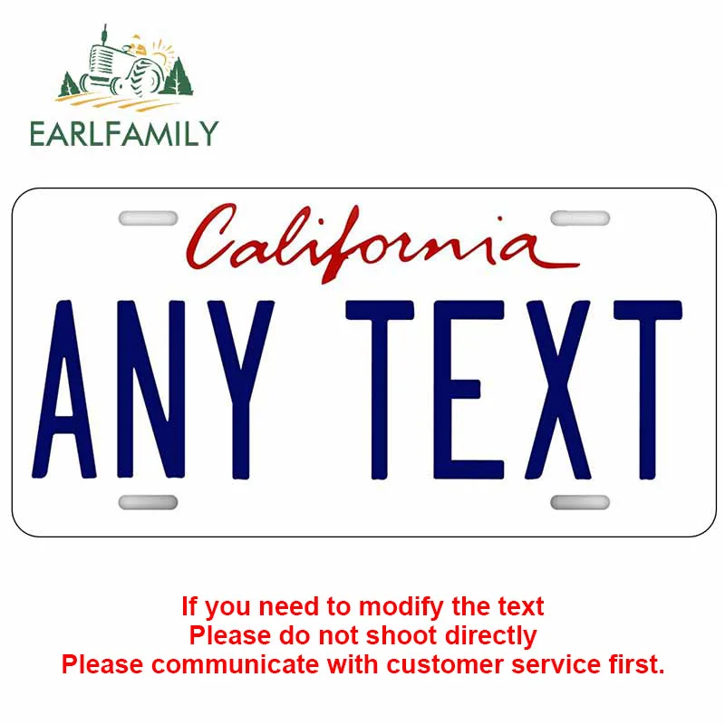 Earlfamily 13cm X 6.5cm For Buy Custom California State License Plate ...