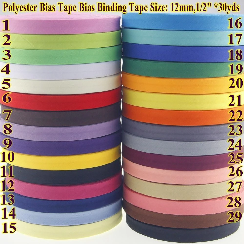Polyester Bias tape Bias Binding Tape,bias tape,size:12mm, width:1/2 ...