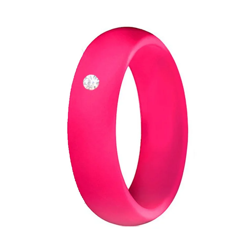 1pc Crystal Silicone Ring Food Grade FDA Outdoor Sports Durable ...