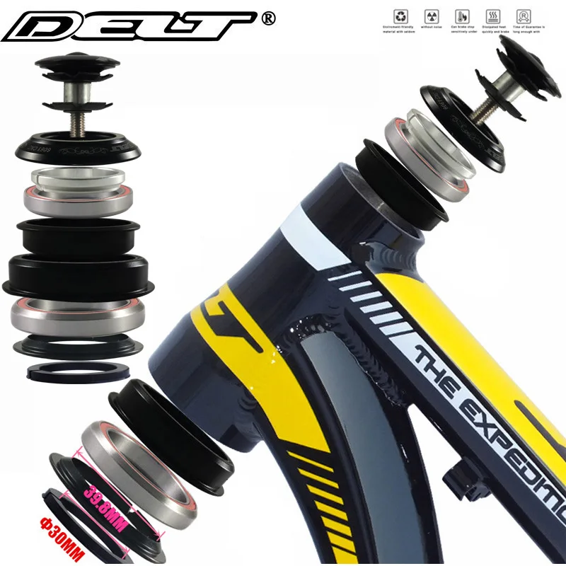 Cycling Mountain Bike Dh Fr Threadless Bicycle Headset 2 Bearing 44x28 ...
