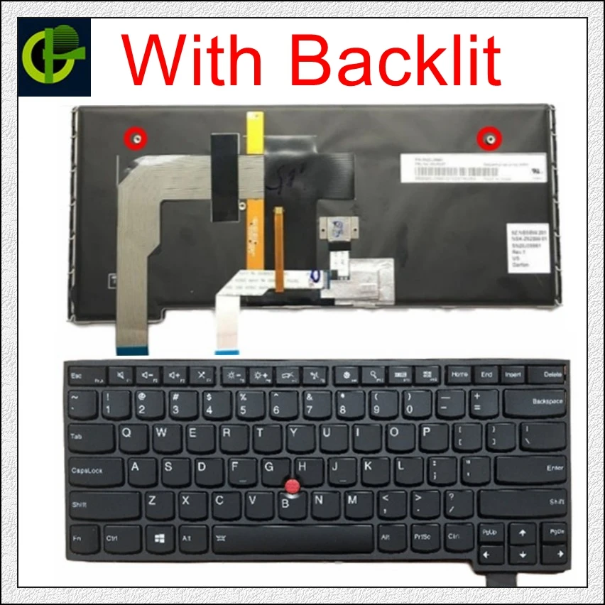 English Backlit Keyboard For Lenovo Ibm Thinkpad S3 S3-s431 S3-s440 ...