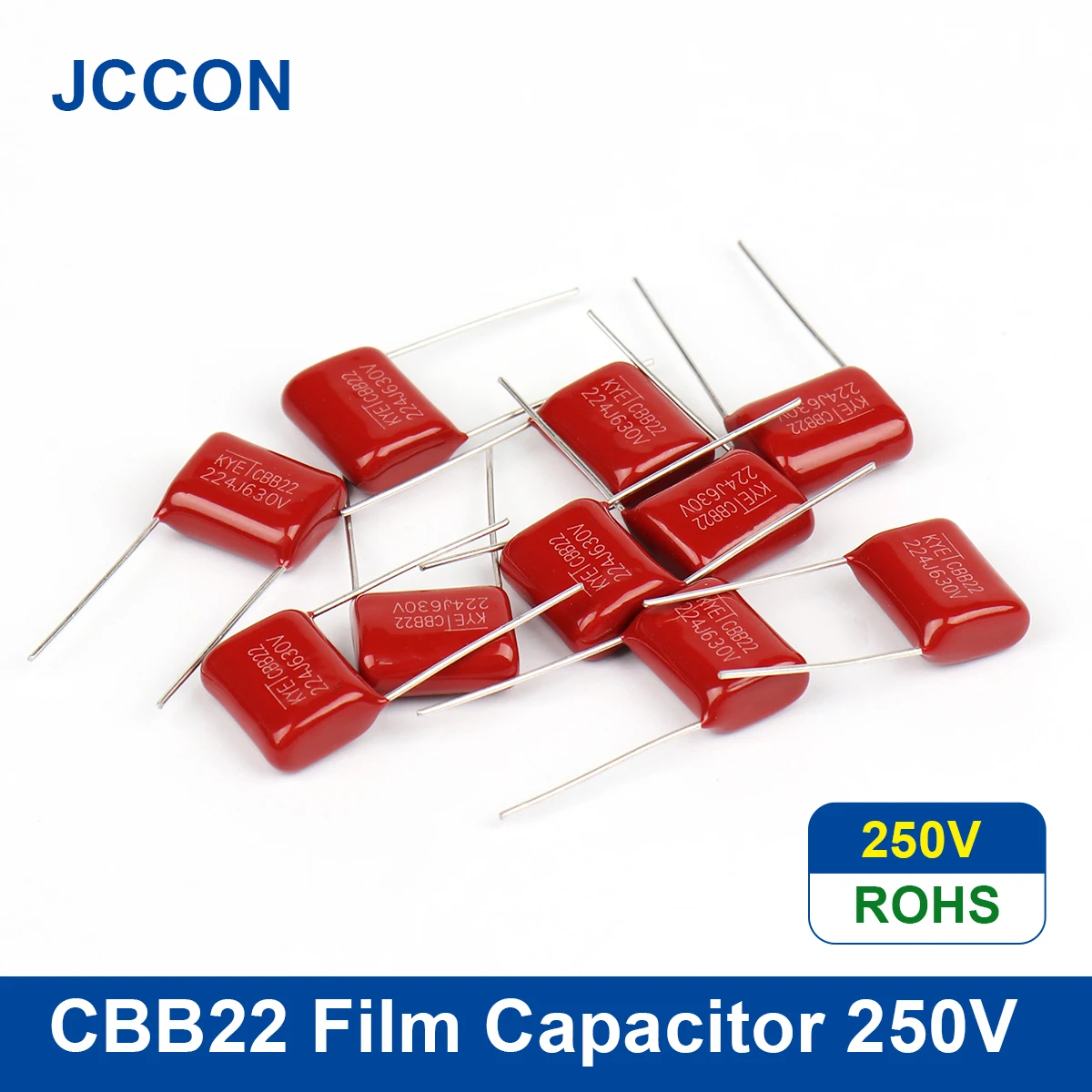 10PCS CBB22 Metallized Polypropylene Film Capacitor 250V 7.5MM 10MM ...