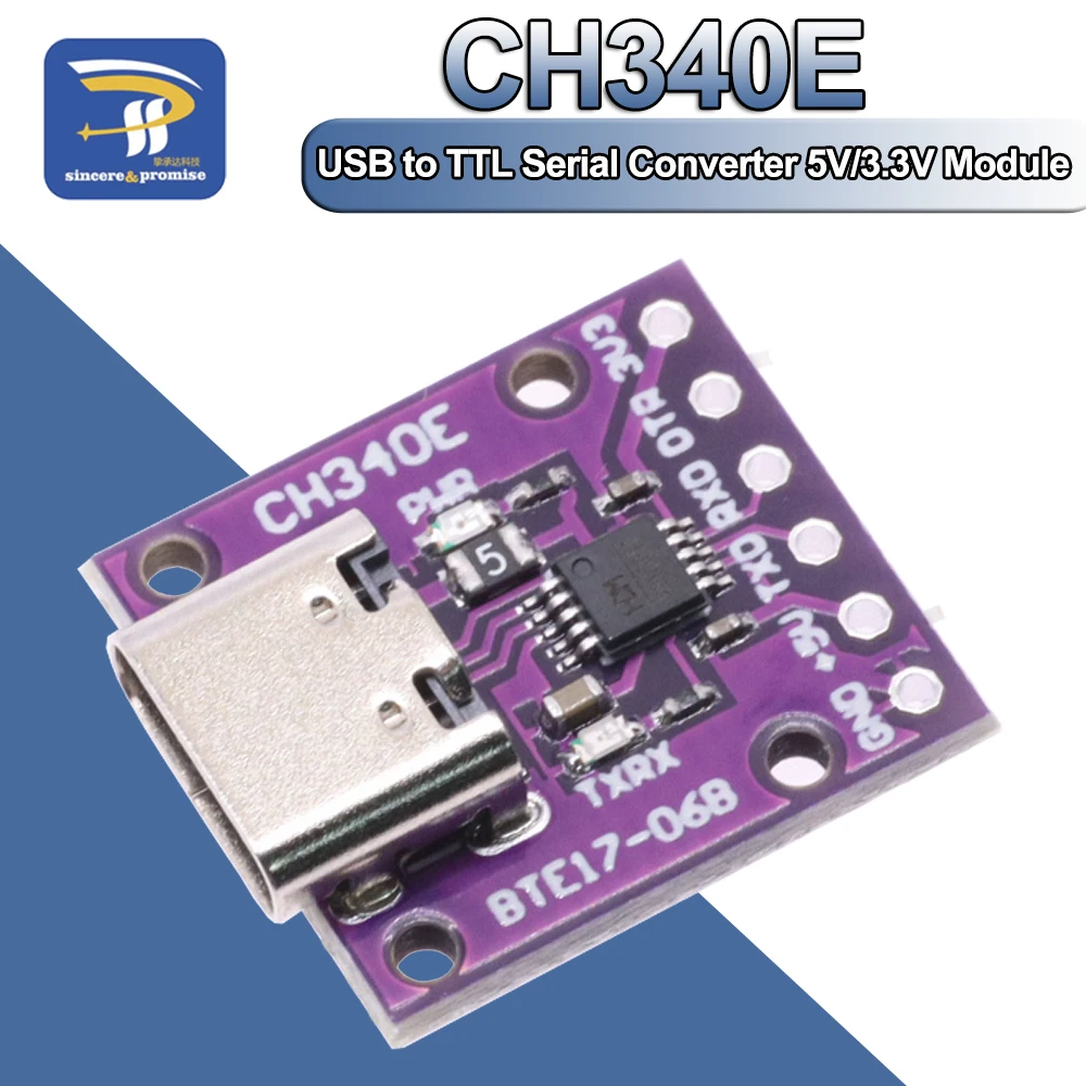 1 adet CH340E MSOP10 USB TTL seri dönüştürücü, 5V/3.3V alternatif ...