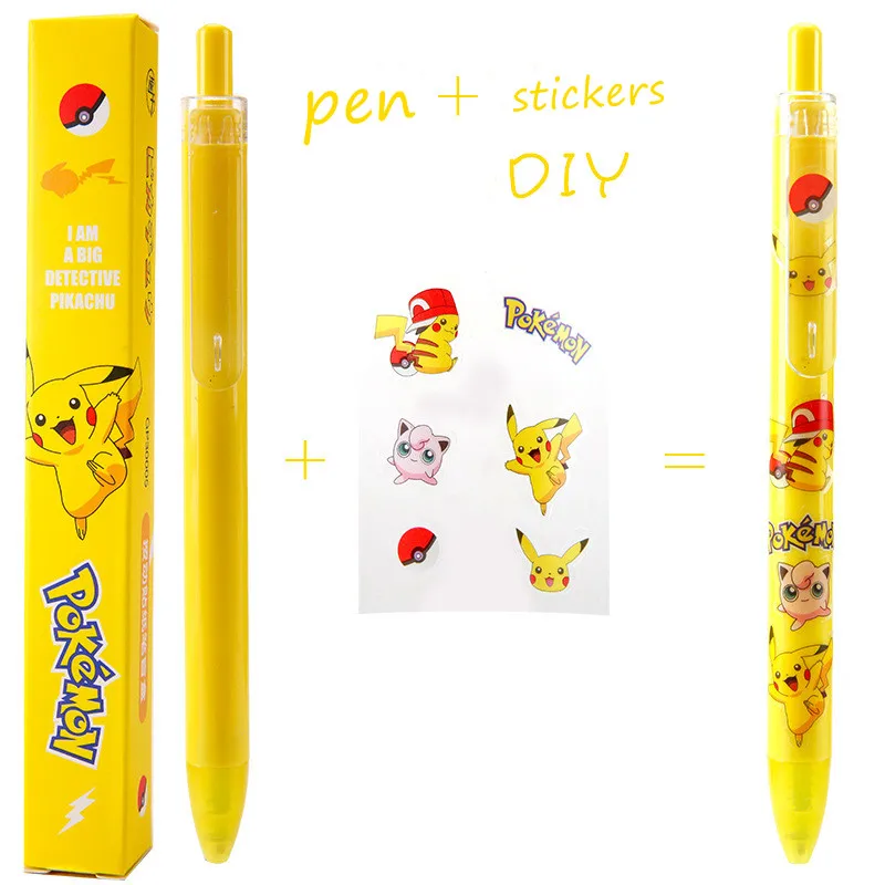 New-Pokemon-press-gel-pen-stickers-creative-Pikachu-DIY-kid-signature ...