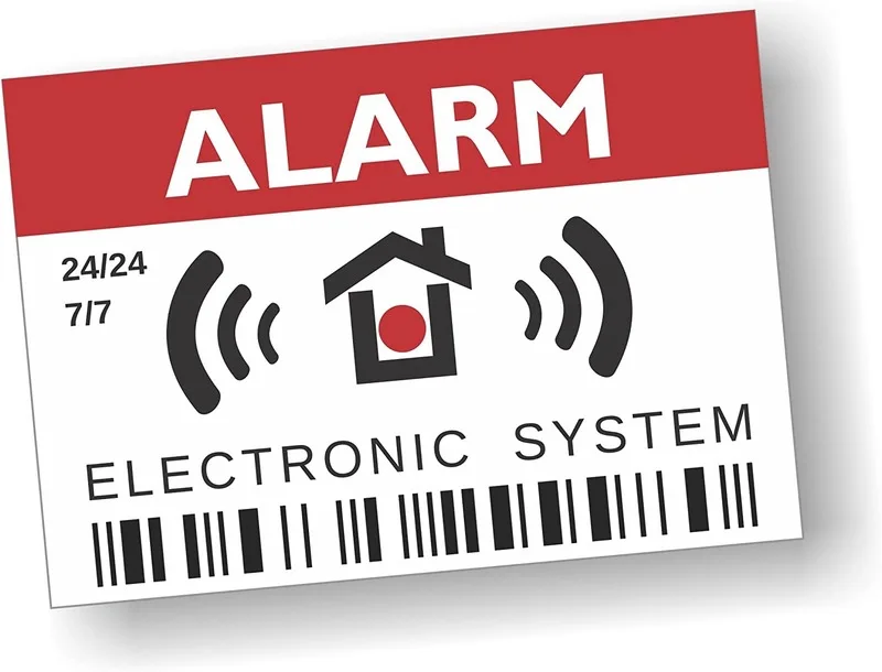 3"*2" 2pcs Intruder Alarm Warning Security Stickers, Vinyl Decals - Car ...