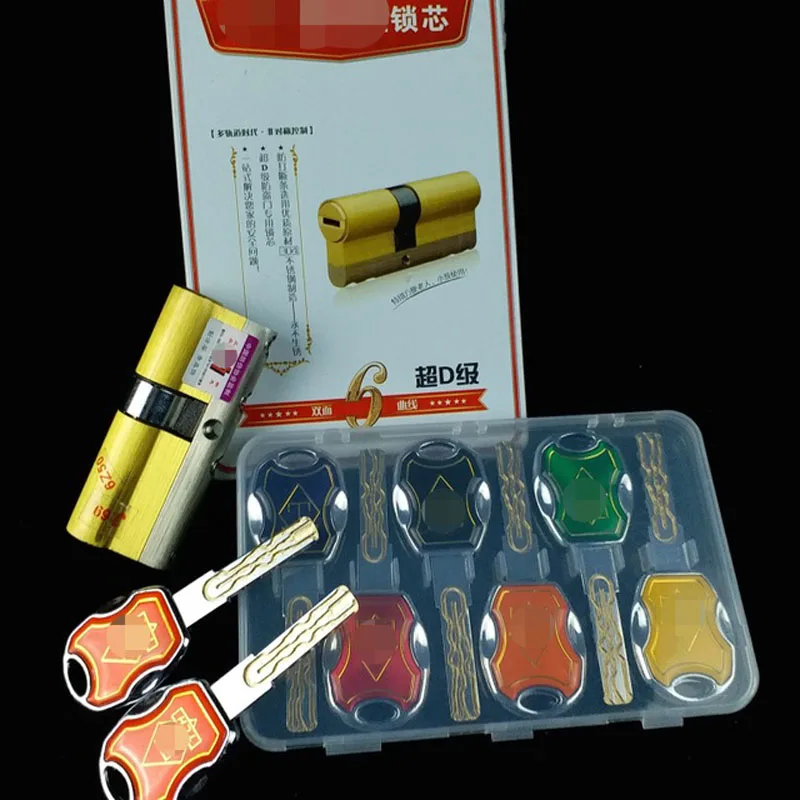 top security brass cylinder Double Open Sided Blade Break D grade ,Anti ...