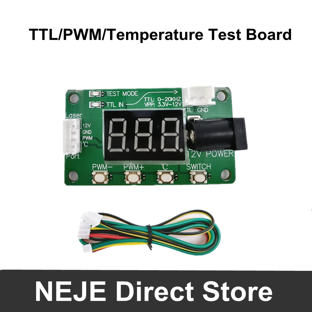 Neje Laser Module Temperature Test Board 12v Gnd Ttl/ Pwm Tester For ...