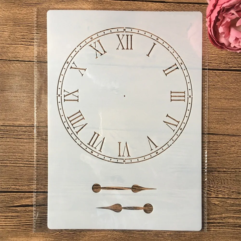 A4-29cm-Clock-Dial-Point-DIY-Layering-Stencils-Wall-Painting-Scrapbook ...