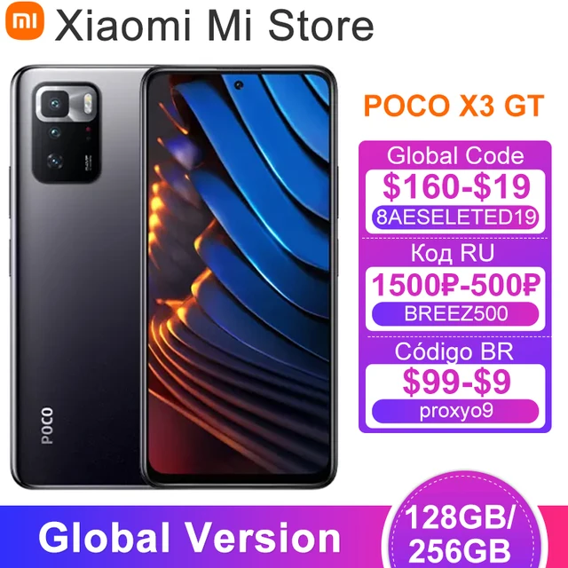 Global Version POCO X3 GT 5G Smartphone 128GB/256GB MTK Dimensity 1100 ...