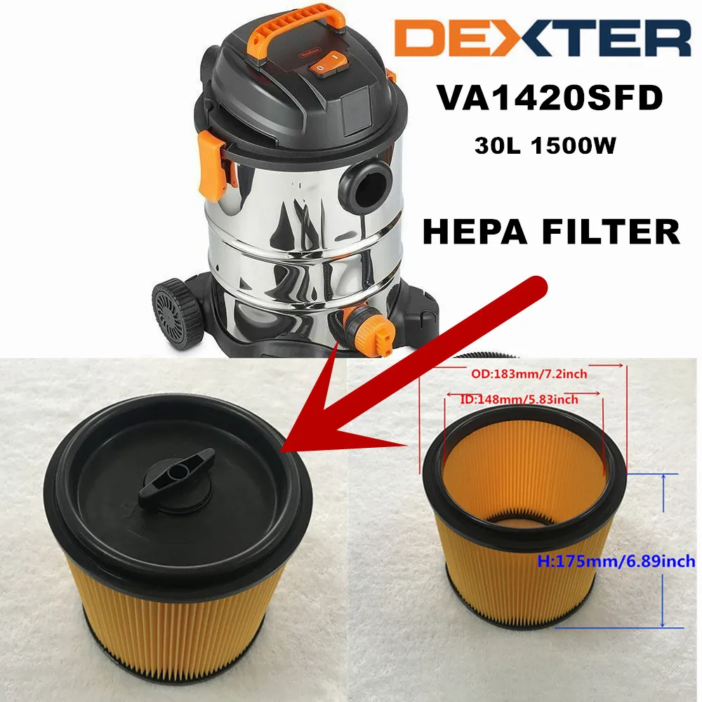 1-Pack-Cartridge-Filter-for-DEXTER-Wet-Dry-VACUUM-CLEANER-VQ1420SFD-30L ...