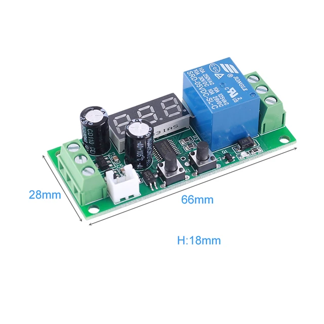 Dc 5V Gomb Vezérlő Kapcsoló Magas Szintű Jelzőtámasz Visszaszámláló Relé Modul Led Kijelző – FIXO.hu