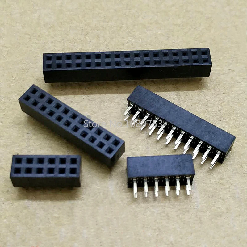 10pcs 2.0mm Double Row Straight Female 2-40P Pin Header Socket Connector 2x2/3/4/5/6/7/8/9/10/12 ...