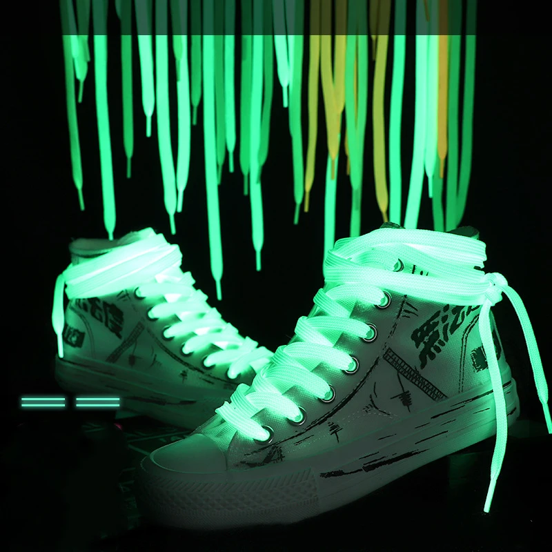 60-120cm-Flat-Reflective-Running-Shoes-Shoelace-Safety-Luminous-Glowing ...