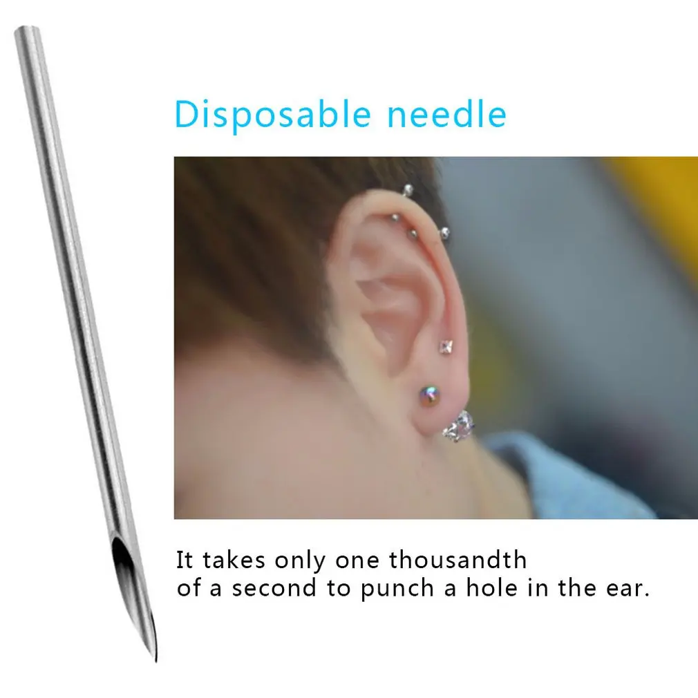 Clean Disposable Sterile Body Piercing Needles for Navel Ear Nose ...