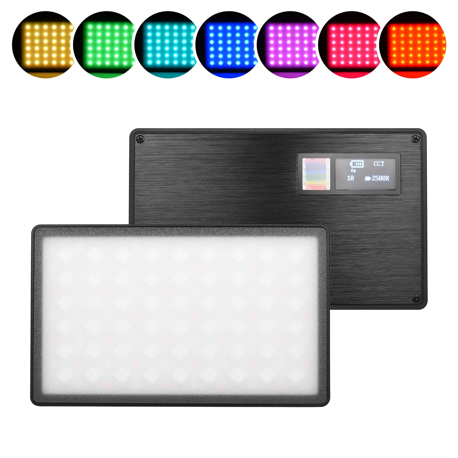 Andoer Pocket Rgb Video Led Light 360° Mini Full Color Light 8w 2500 ...