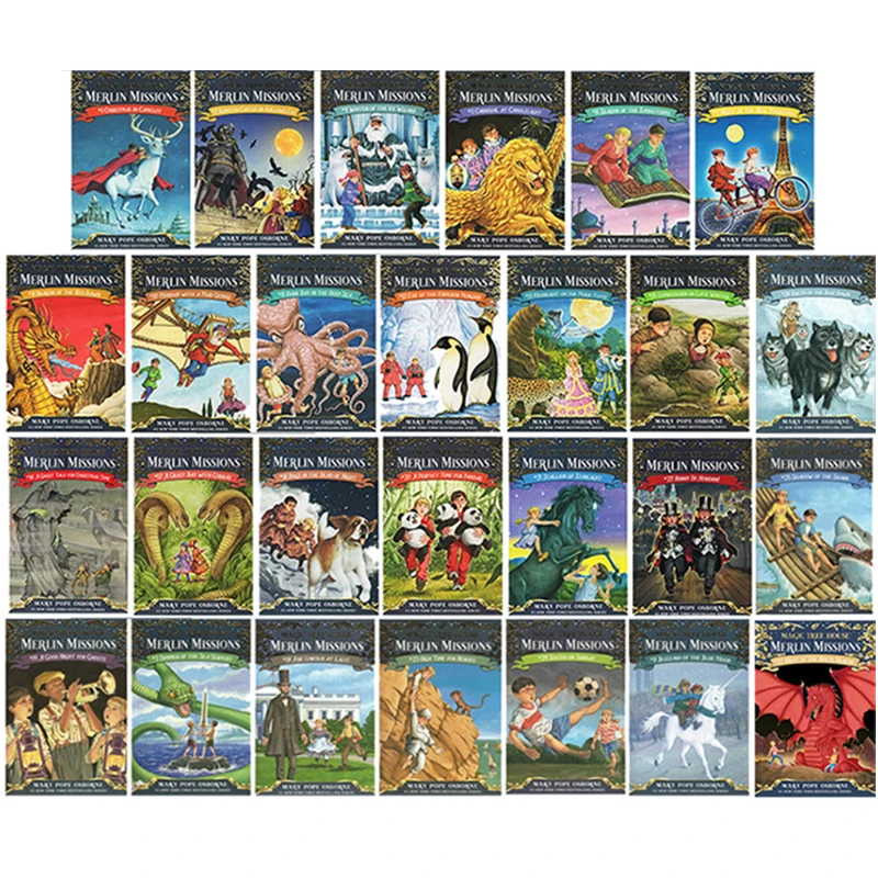 27 Books Magic Tree House Merlin Missions 1-27 English Reading Story ...