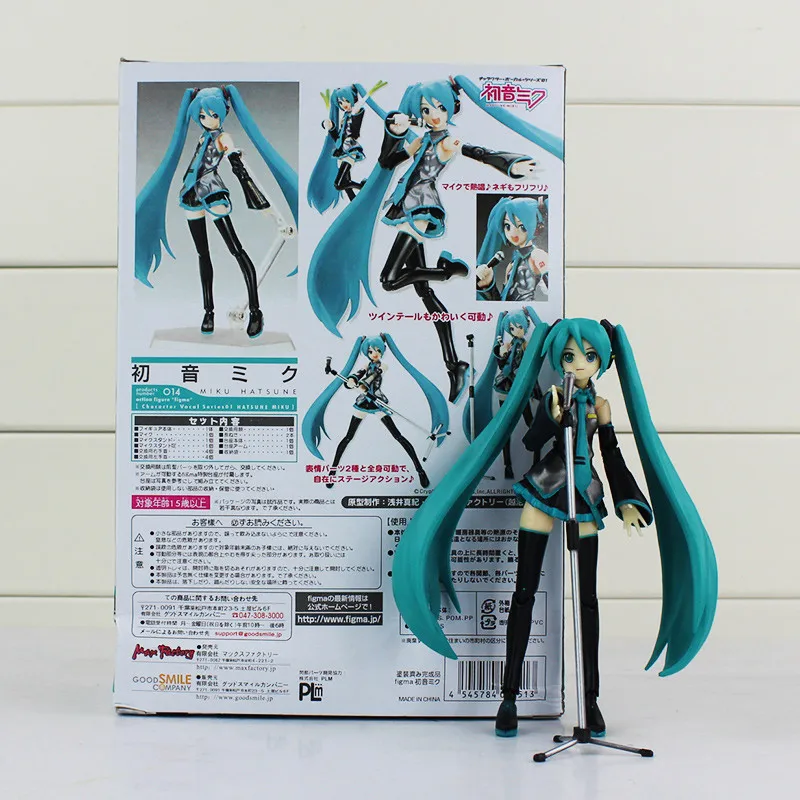 New 15cm Movable Anime Action Figure Hatsune Miku Figma 014 Model Doll ...
