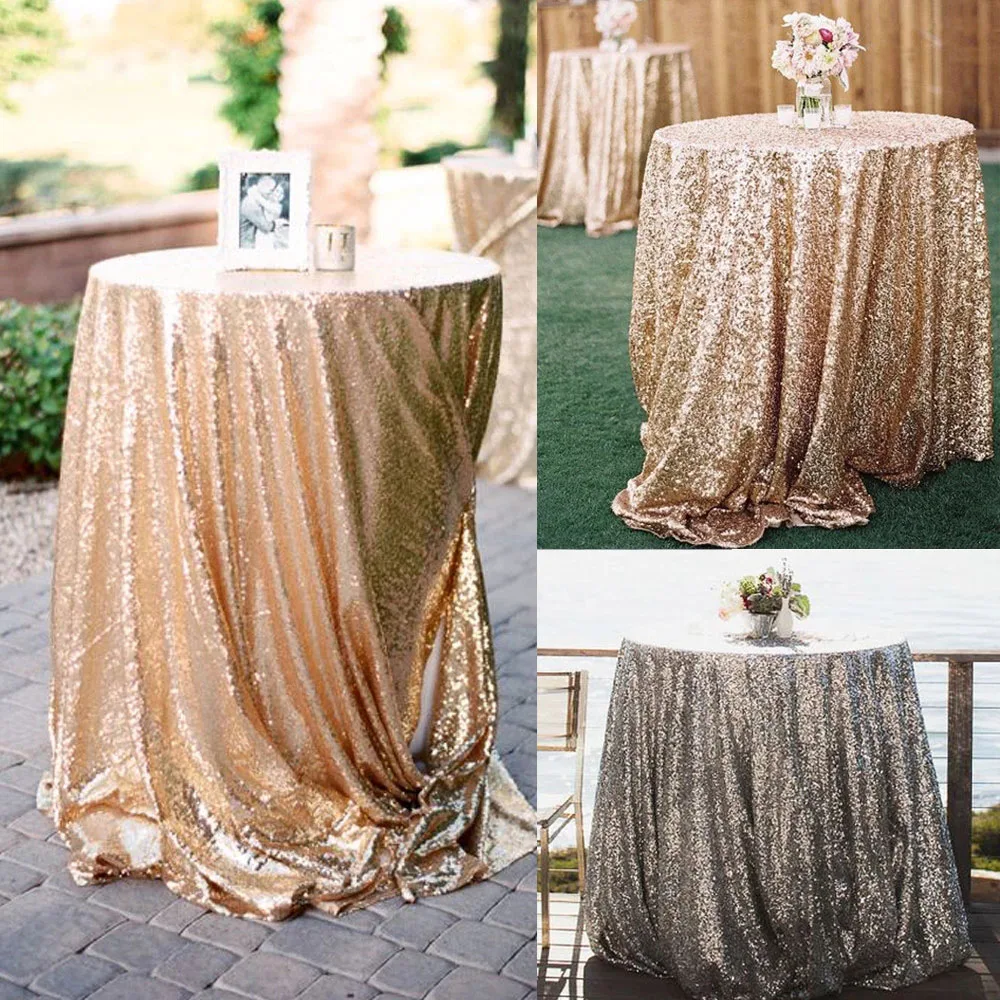 Glitter-Sequin-Tablecloth-Round-Rose-Gold-Silver-Table-Cloth-Rose-Gold ...