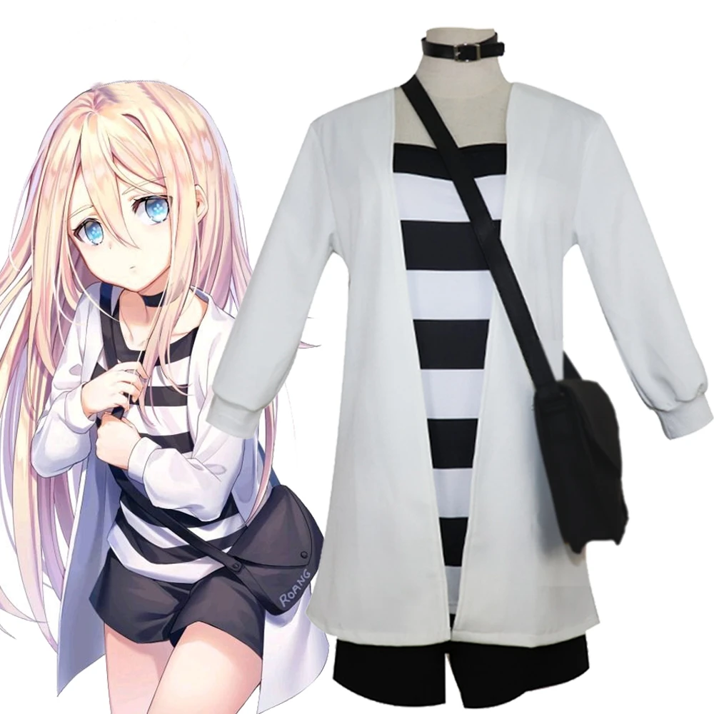 Angels Of Death Rachel Gardner Cosplay Costume Ray Bag Wig Full Set ...