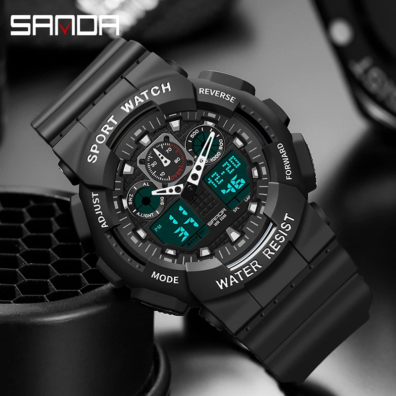 Watch Waterproof Water Male Digital G Shock | Sanda Electronic Sport ...
