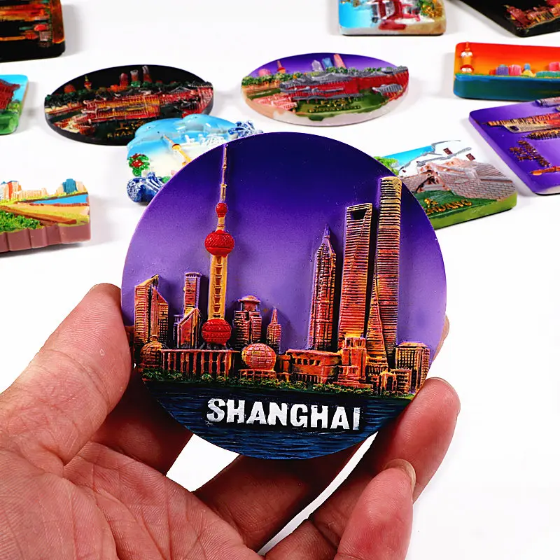 Magnets-Sticker-For-Refrigerator-Shanghai-Scenic-Fridge-Magnet-Tourism ...