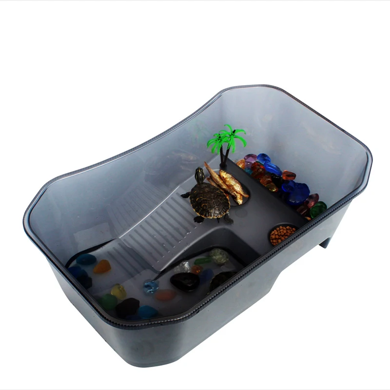 Tortuga reptil tanque de tortuga con terraza rampa tanque de ...