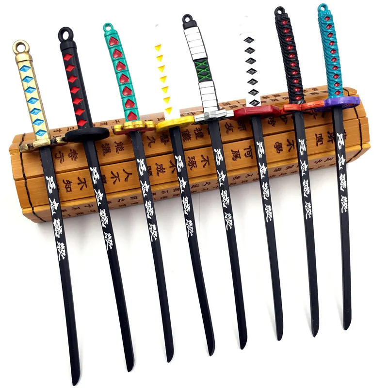 Anime Demon Slayer Kimetsu No Yaiba Keychain Cosplay Props Weapon Model ...