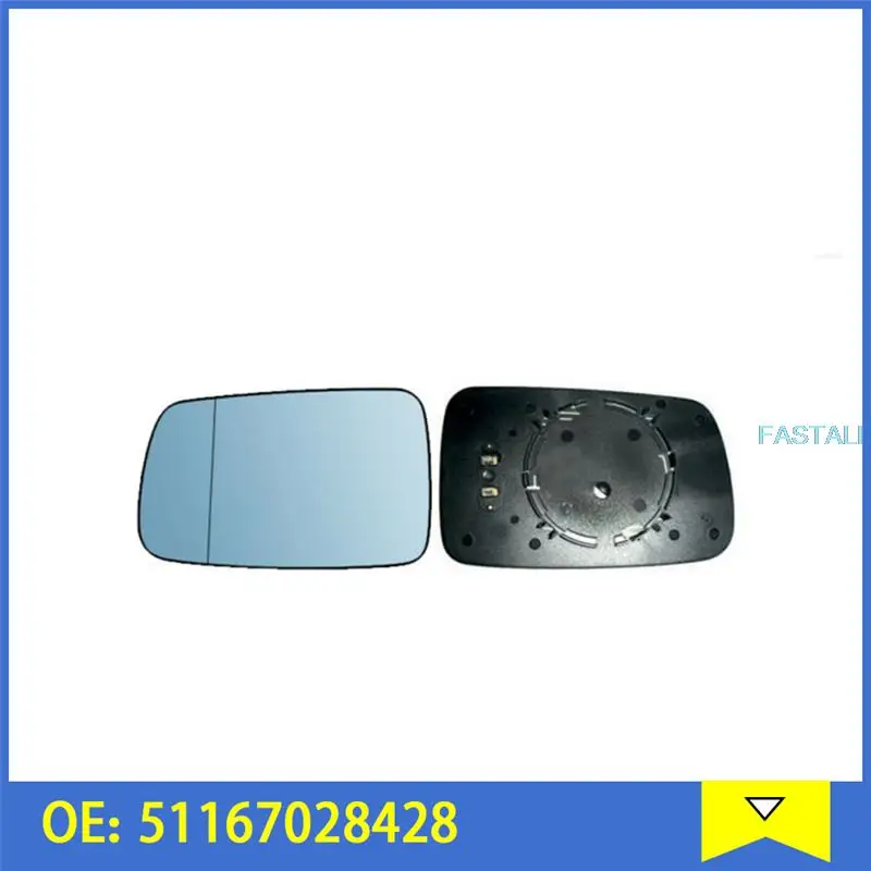For BMW S7E66 (01 08) right rear view mirror blue lens 51167028428 Auto ...