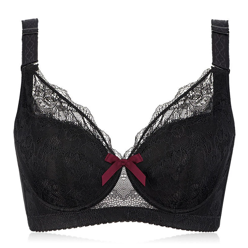 Women's Full Coverage Lightly Padded Underwire Balconette Lace Bra 34 ...