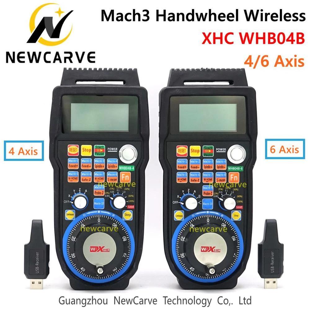 Xhc Cnc Handwheel Wireless Mach3 Mpg Pendant Handwheel For Milling Machine 4 6 Axis Mpg Whb04b-4 ...