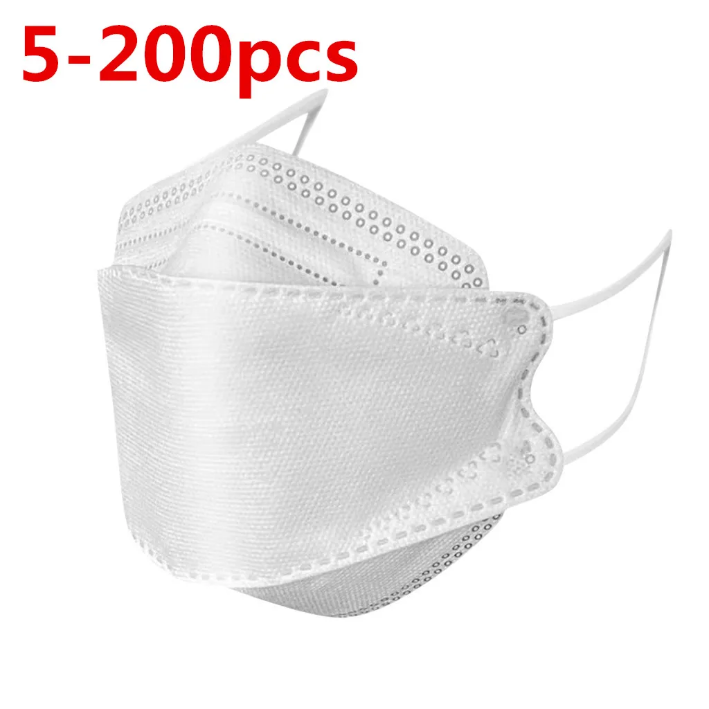 5 100Pcs Solid White Mask Adult Storage Dustproof Mask Washable Outdoor ...