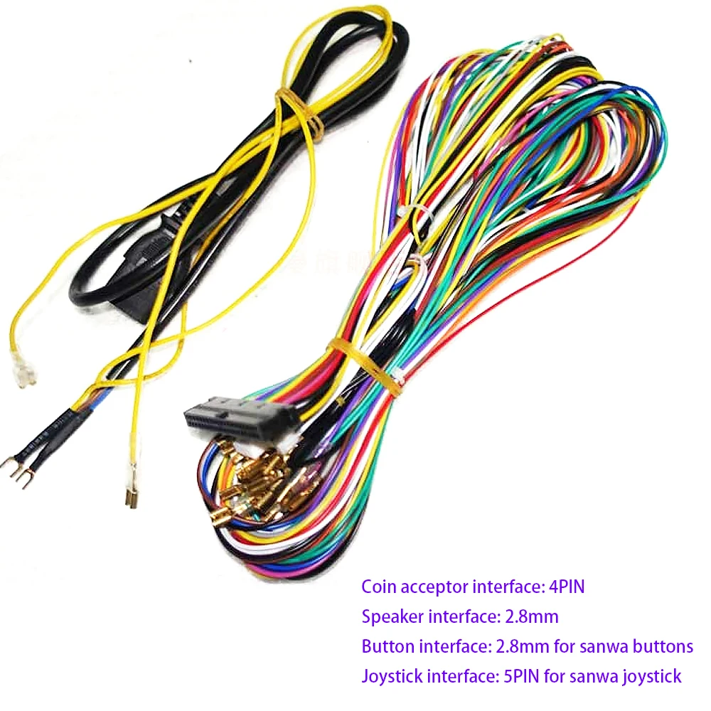 3D-Pandora-Game-Box-20Pin-40PIN-Wire-Harness-Joystick-Power-Speaker ...