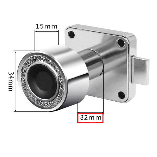Fingerprint Lock Waterproof Cylinder Lock Door Cabinet Mailbox Drawer ...
