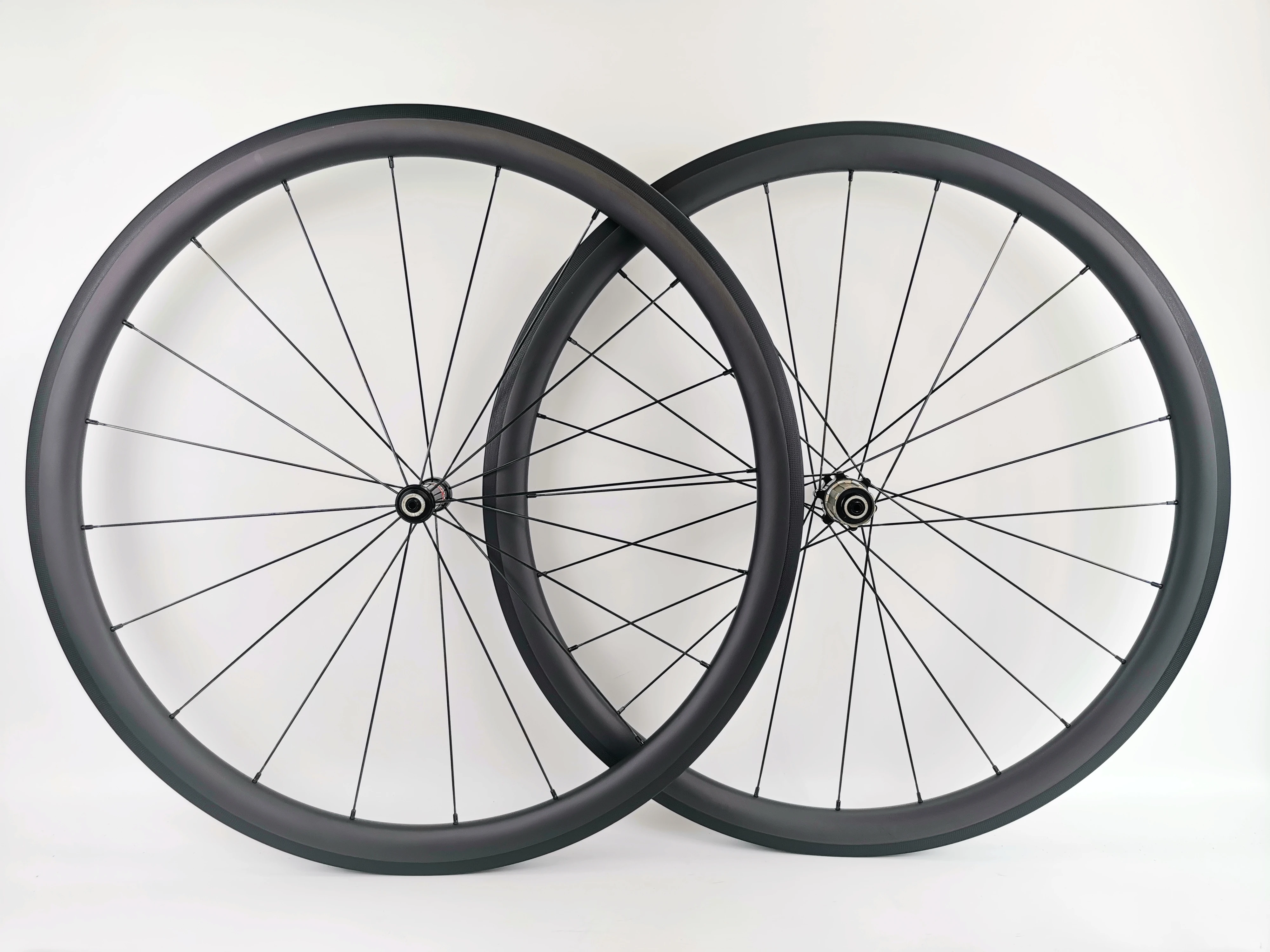 700C 38mm depth road bike carbon wheels 25mm width clincher/Tubular ...
