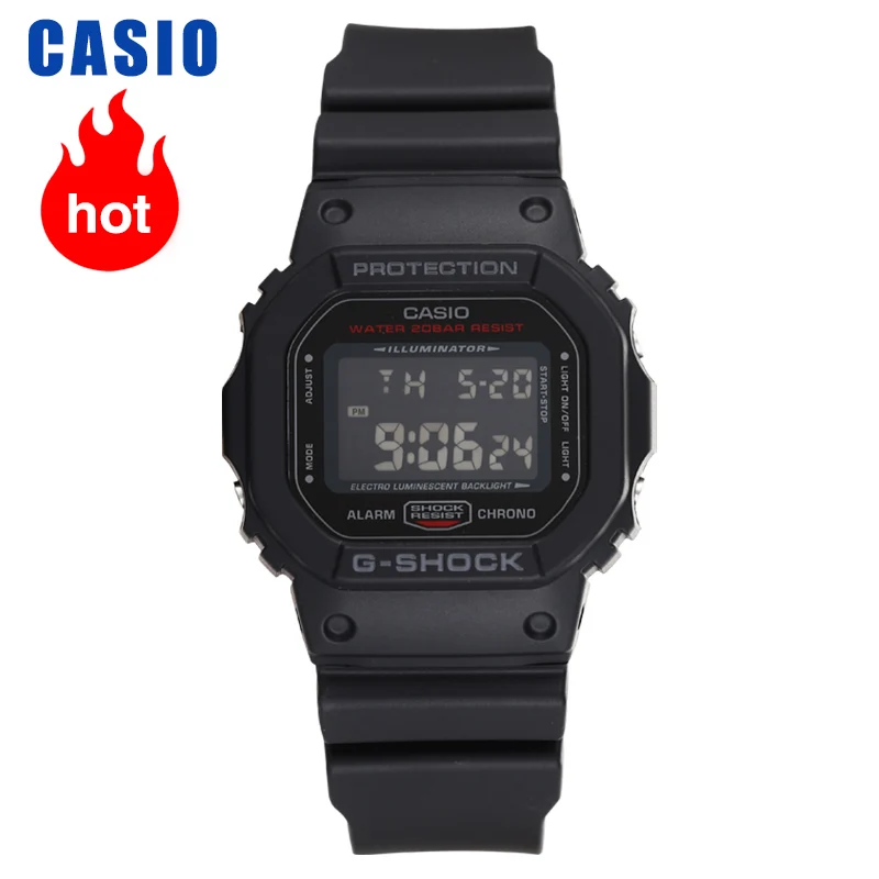 Casio reloj electrónico cuadrado de moda, colección de G SHOCK, DW 5600HR 1|Relojes digitales ...